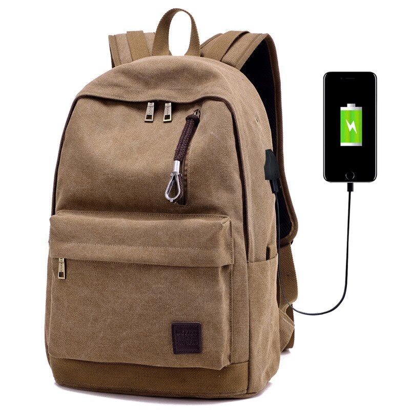 Student Backpack USB Charging School Canvas Notebo... – Grandado