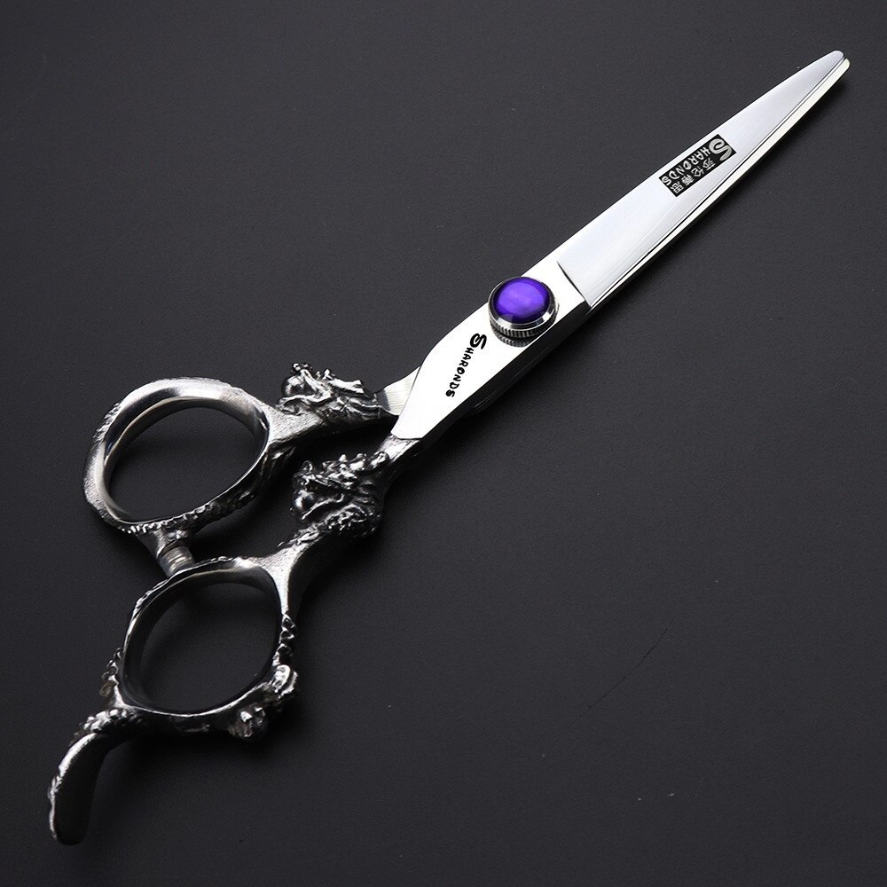 Silver dragon barbershop hairdressing scissors hai... – Grandado