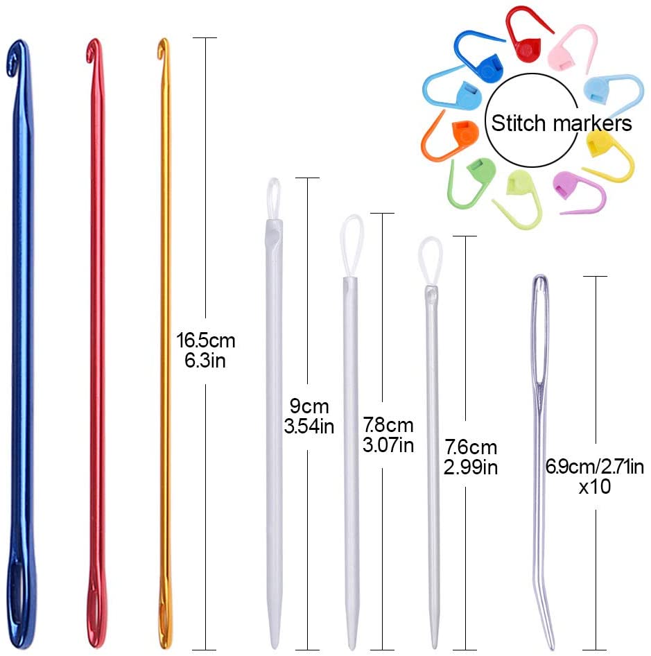Lmdz Haaknaald Set Met Gebogen Tip Tapestry Naalde... – Grandado