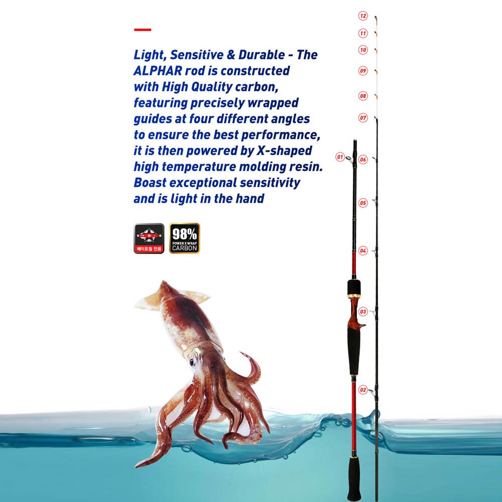 JOHNCOO Cuttlefish Fishing Rod Light Saltwater Squ... – Grandado