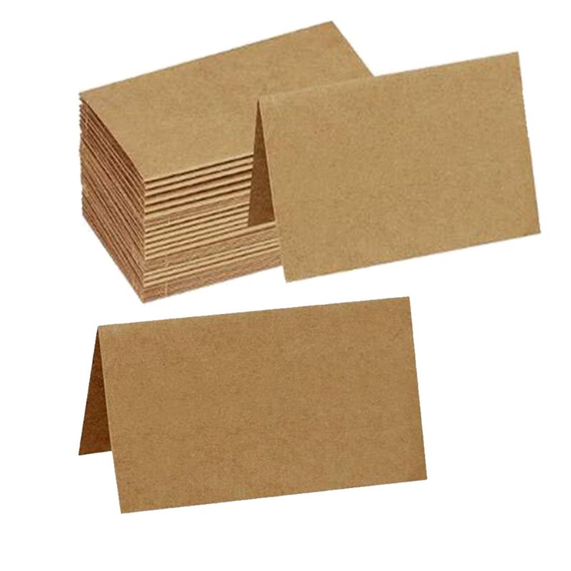 Blank Folding Selection Kraft Paper Postcard Three... – Vicedeal