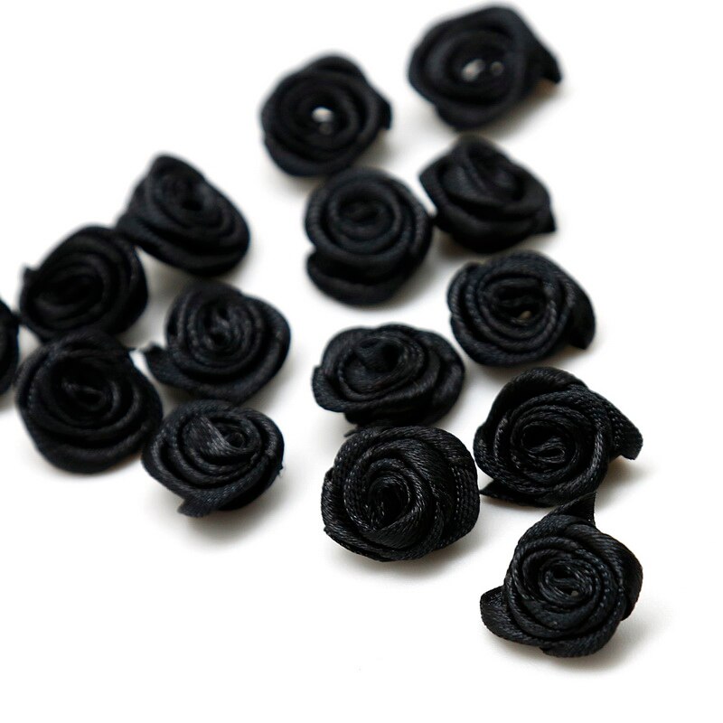 100 stks/partij Mini Satijnen Lint Rose Bloem Roze... – Grandado