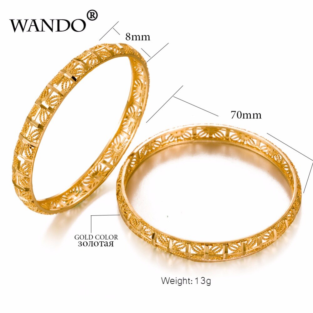 WANDO 1pcs Luxury Ethiopian Bangles For Women 24k ... – Vicedeal