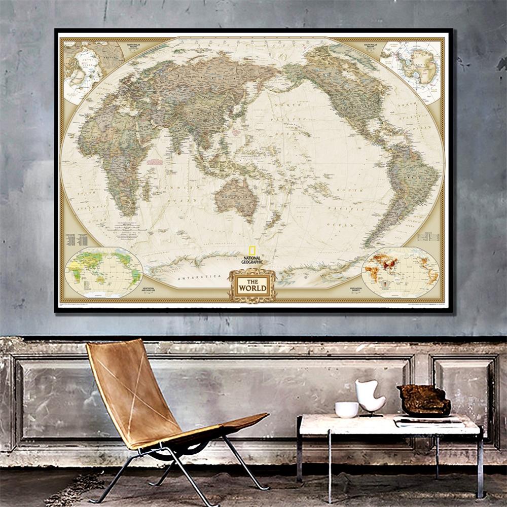 Edition The World Physical Map A2 Size Waterproof ... – Grandado