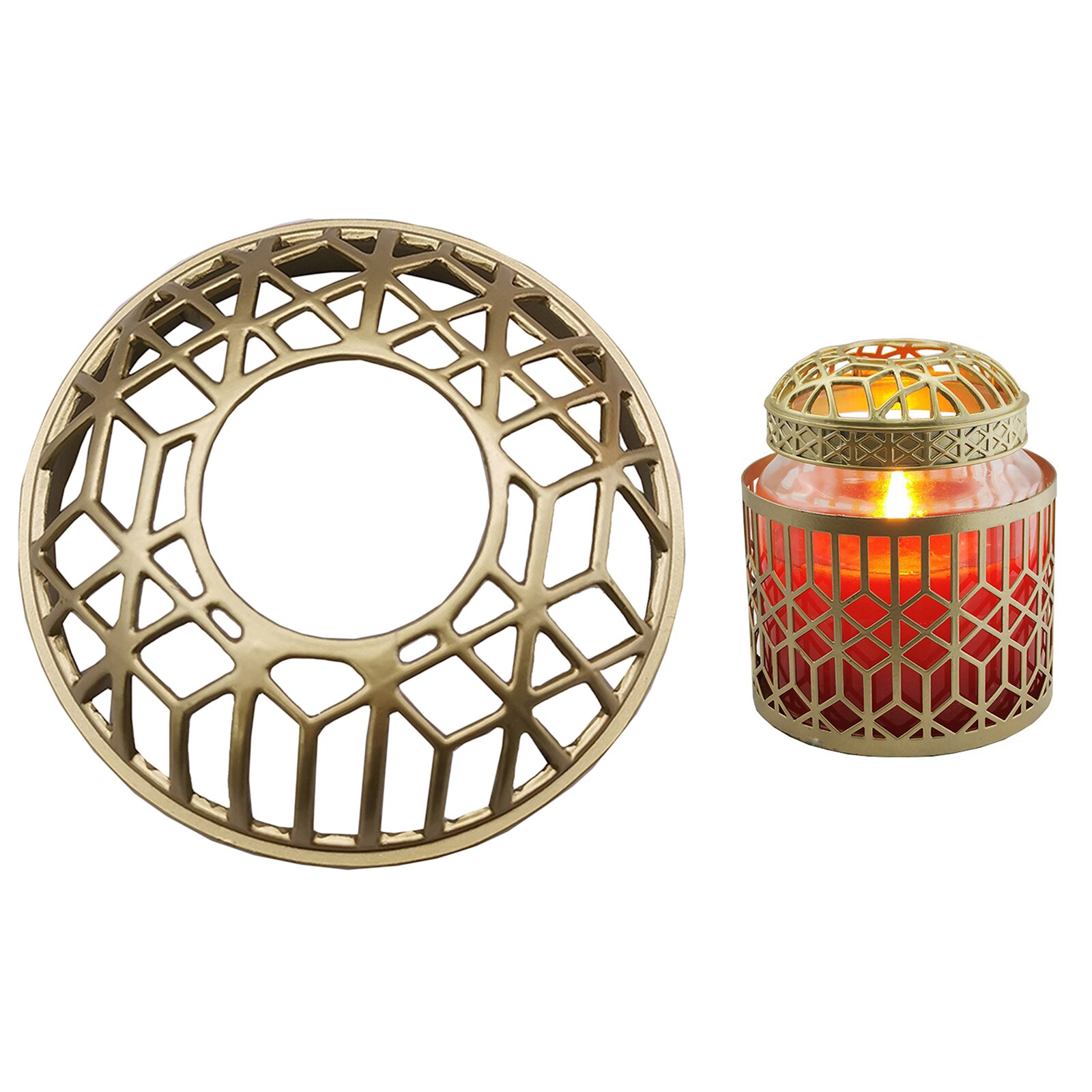 Candles Jar Cover Retro Tea Candle Lids Jar Candle... – Grandado