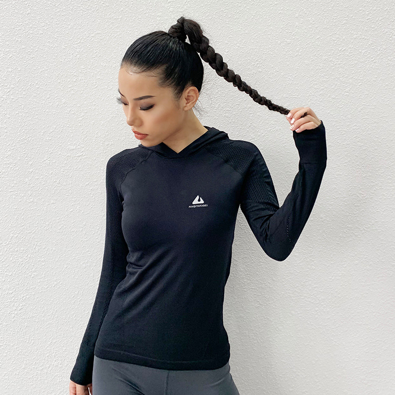 Seamless yoga top long sleeve workout tops for wom... – Grandado