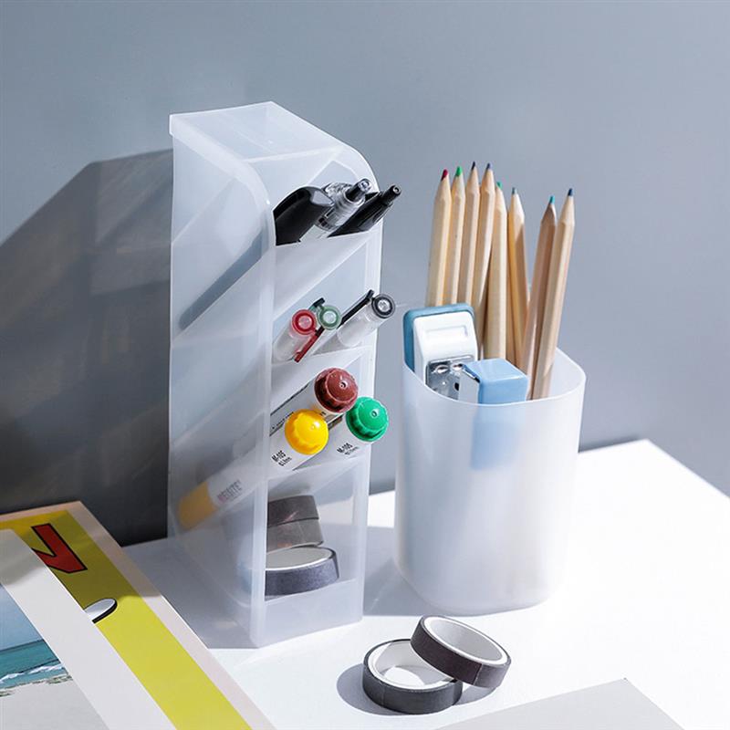 Diagonal Pen Holder Desk Desktop Storage Box Stati... – Grandado