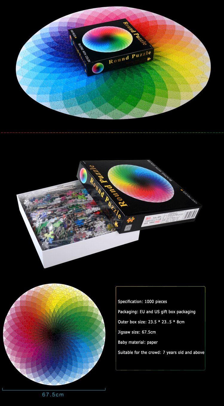 Geometric Puzzle Educational Toys 1000 Pieces/set ... – Vicedeal