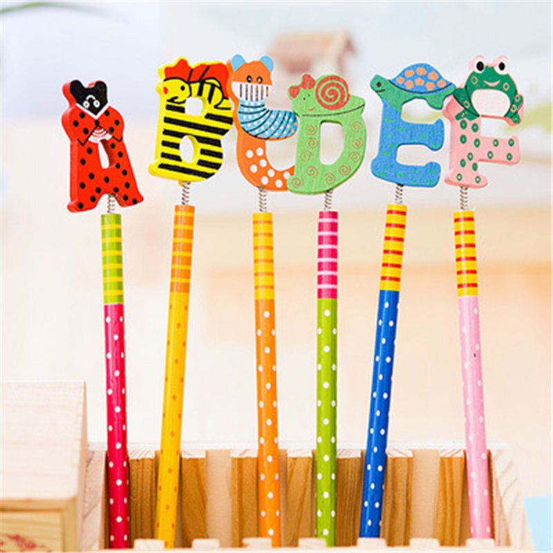Coloffice 3PCS/Lot Cartoon Letter Kawaii Pencil St... – Vicedeal