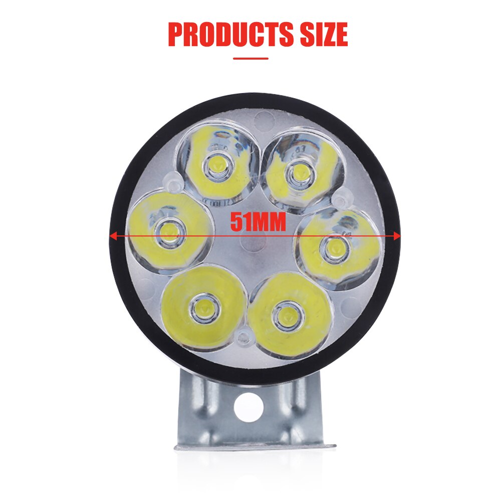 Universal LED Motorcycle Headlight 12V-90V 6 LED L... – Grandado