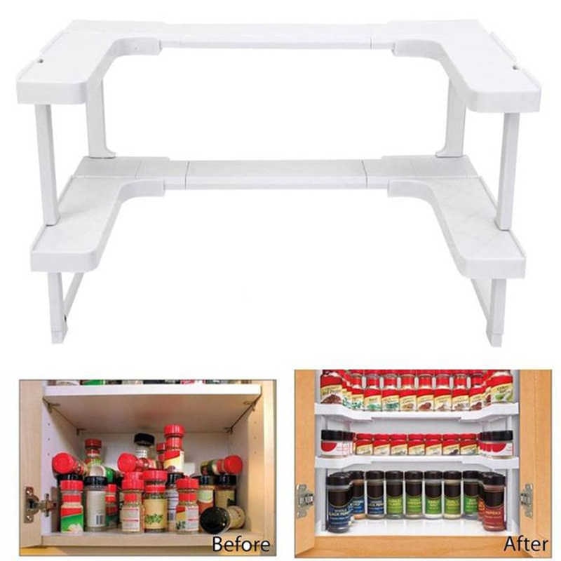 2 Layers Spices Organizer Kitchen Cabinet Storage ... – Grandado