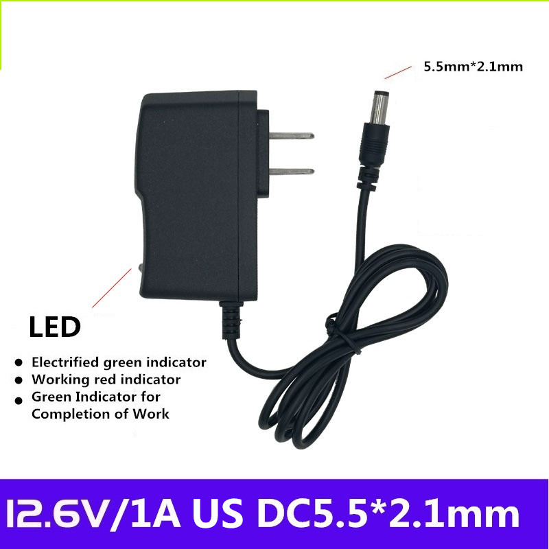 12.6V 2A 12.6V 1A 18650 Lithium Battery Charger EU... – Vicedeal