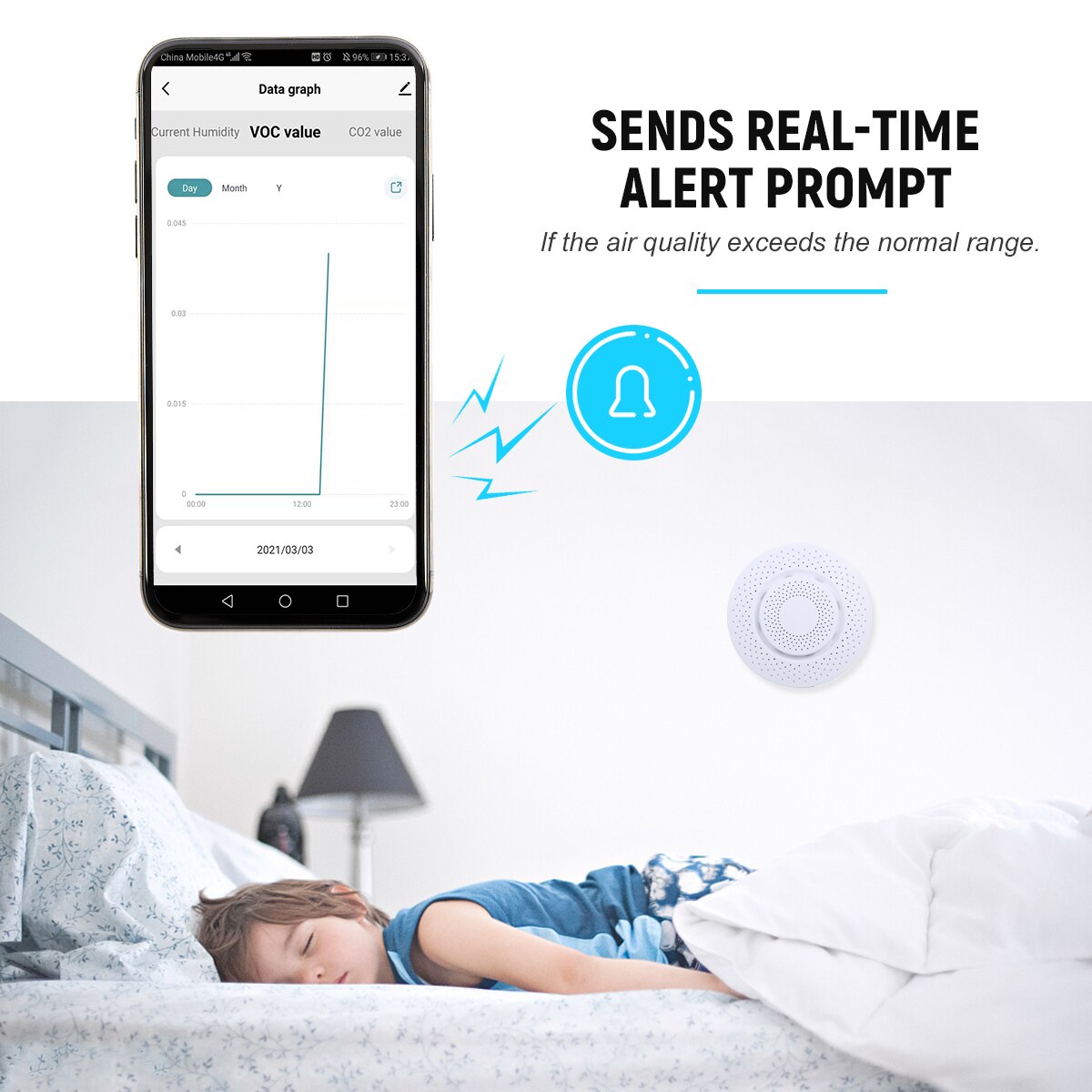 Smart Wi-Fi Air Monitor Indoor Air Meter Tester wi... – Grandado