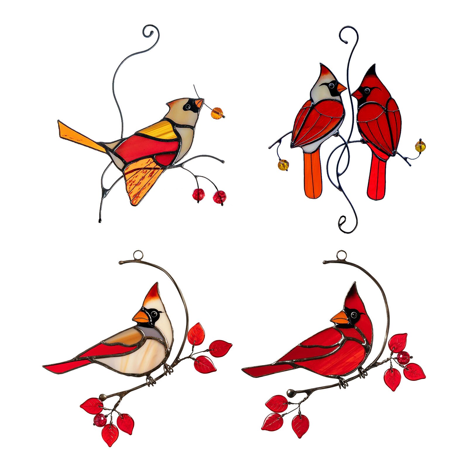 Cardinal Bird Garden Decoration Outdoor Hanging Wi... – Grandado