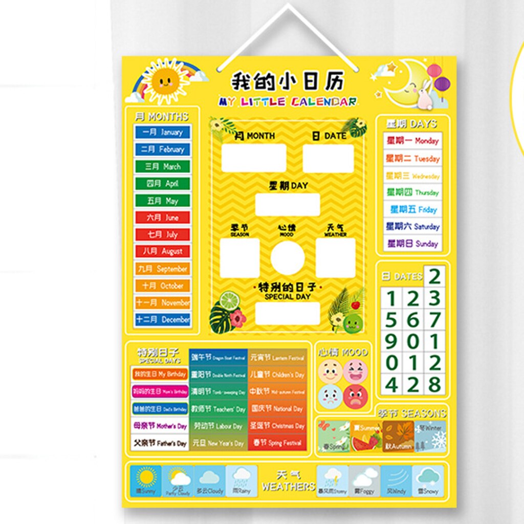 Calendar Magnetic Board Learning Toy Weather Chart... – Vicedeal