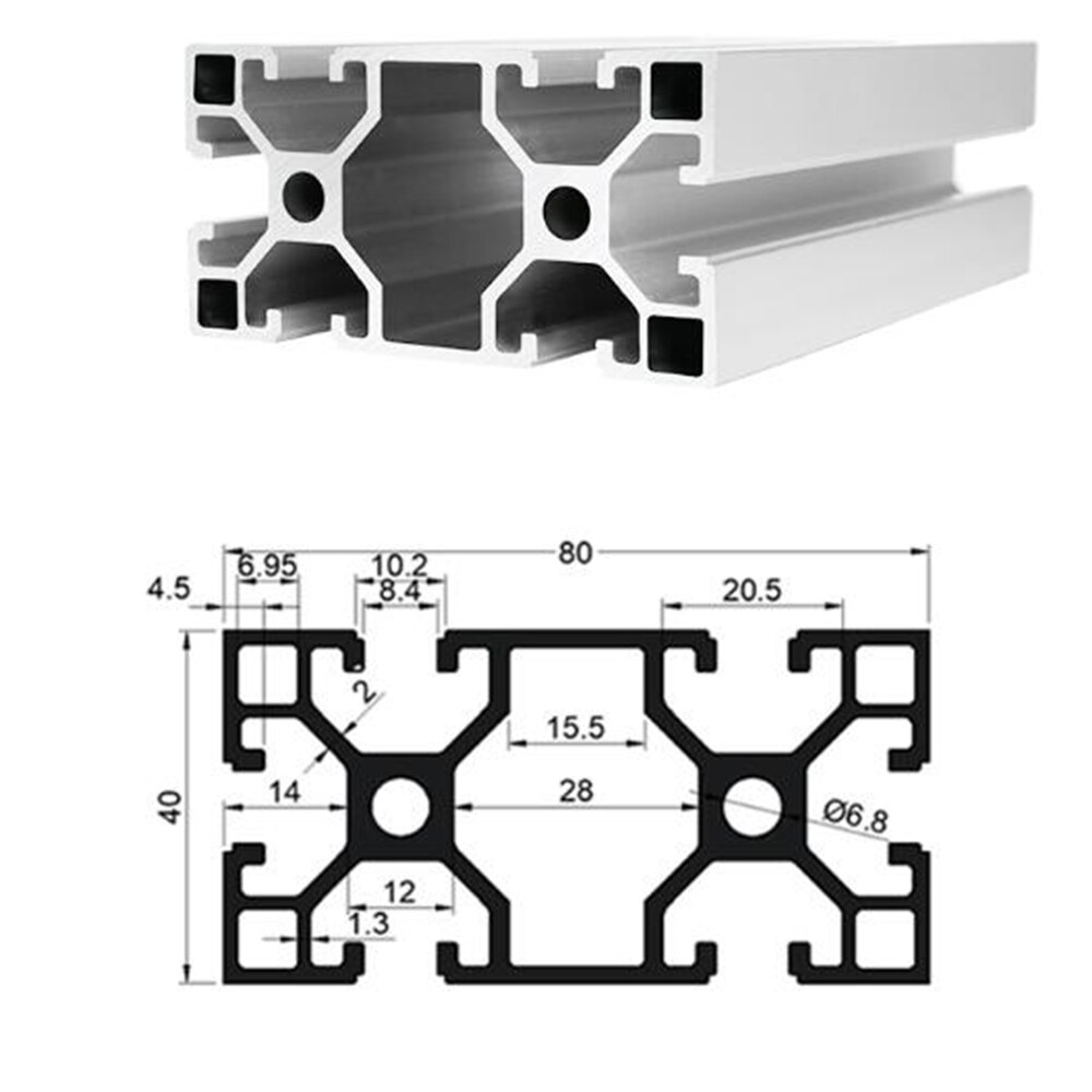 1PC 4080 Aluminum Profile Extrusion European Stand... – Grandado