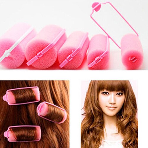6Pcs Sponge Foam Hair Curlers Rollers Twist Salon ... – Grandado