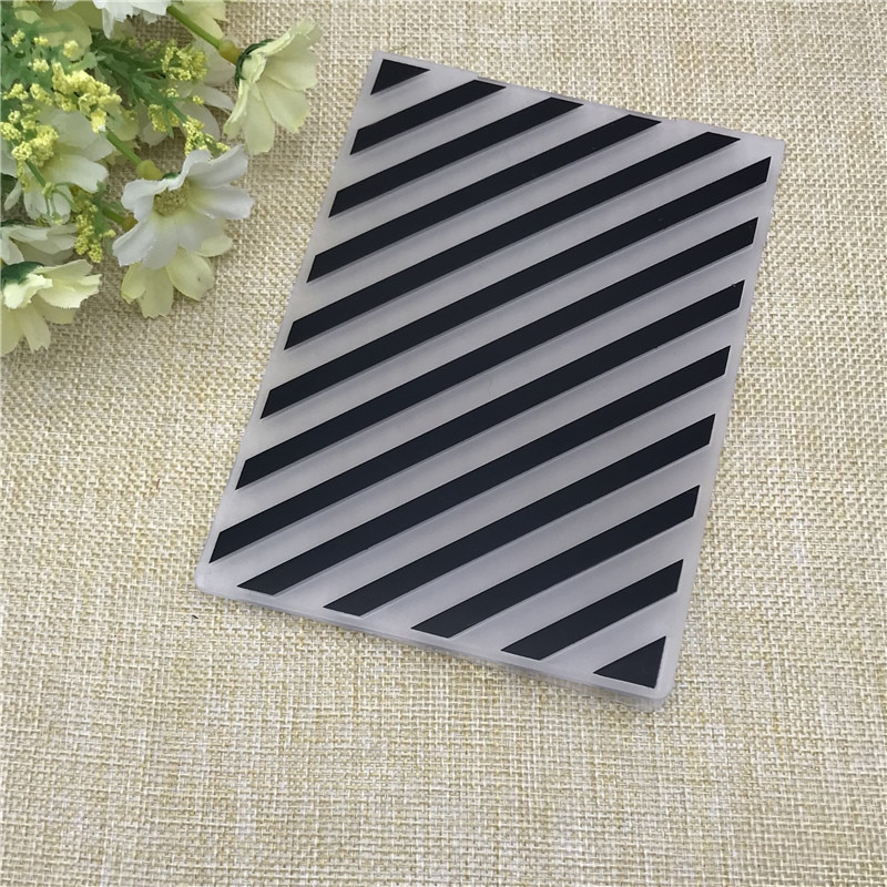 Diagonal stripes Plastic Embossing Folder For Scra... – Vicedeal
