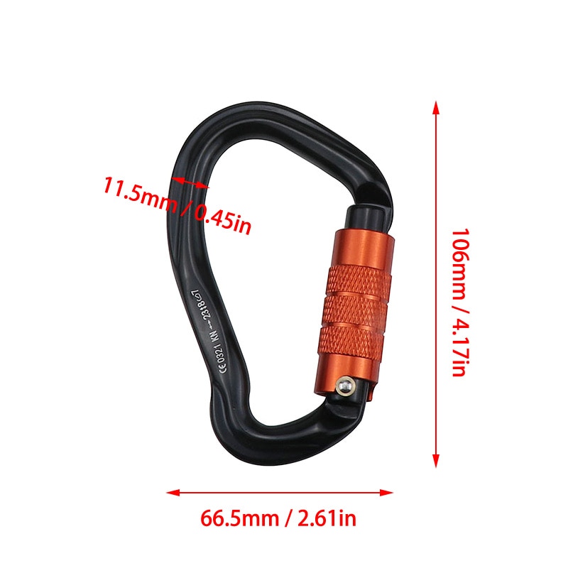 25KN Climbing Carabiner D Shape Climbing Buckle Lo... – Grandado