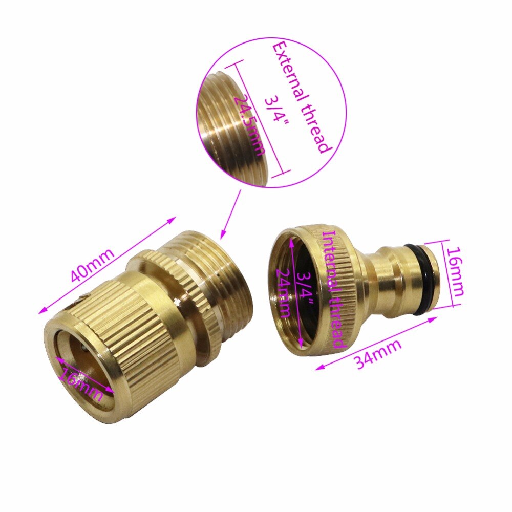 1 sett innvendig gjenge 3/4 " og utvendig gjenge 3... – Grandado