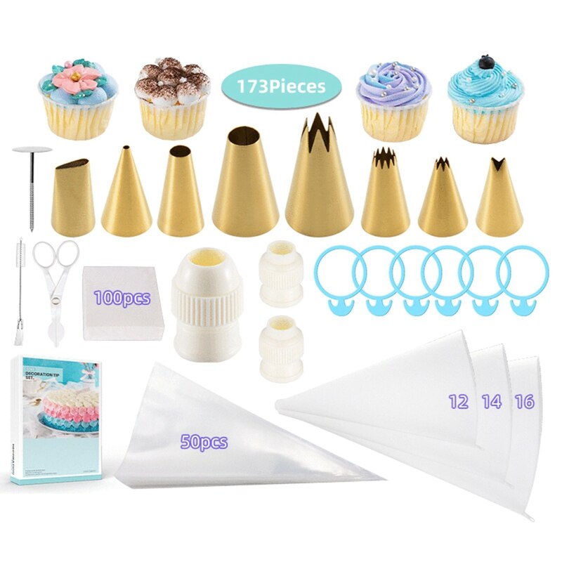 Kitchen DIY Cupcake Cakes Baking Bag Piping Tips C... – Grandado