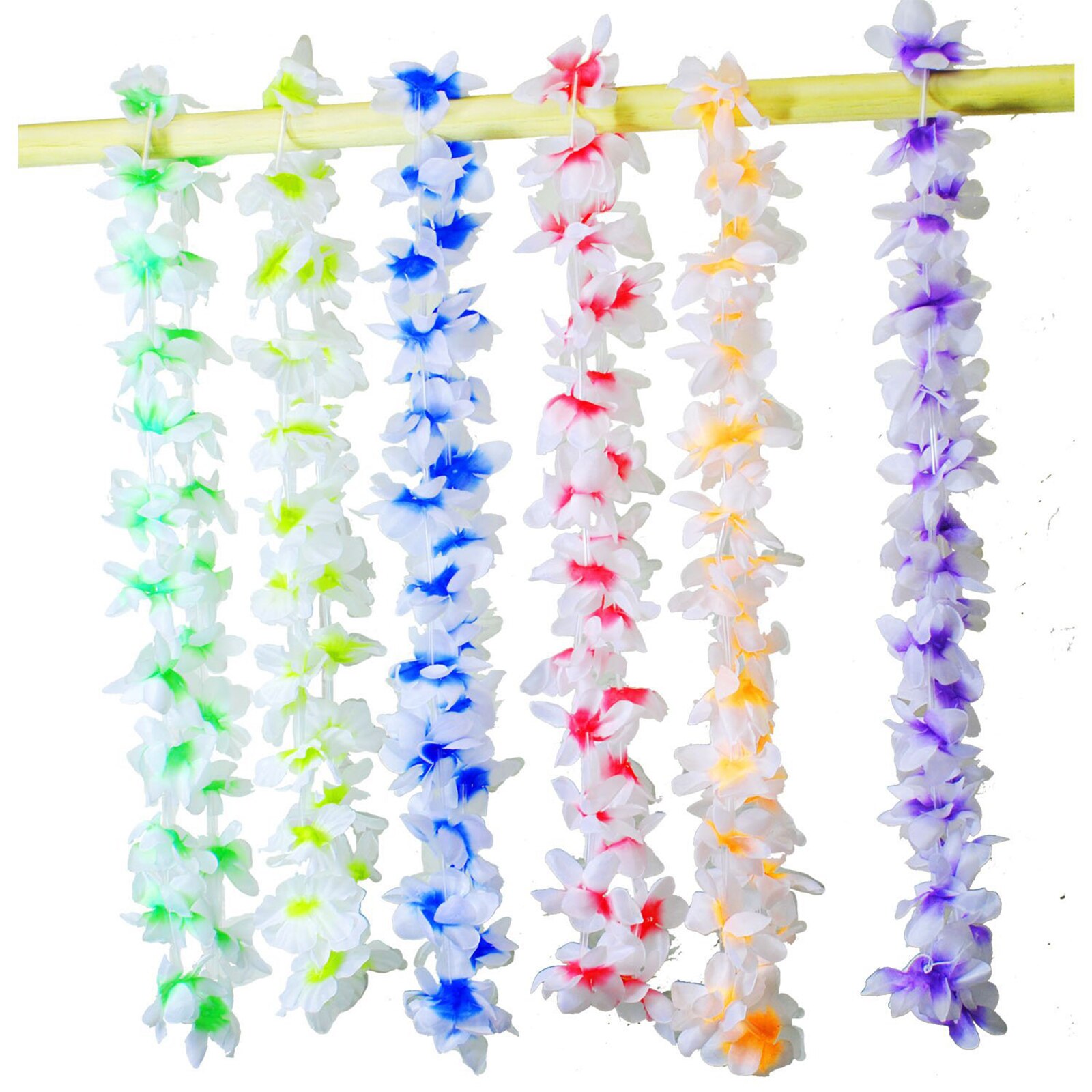 36Pcs Hawaii Party Leis Flower Wreath Garland Hawa... – Grandado
