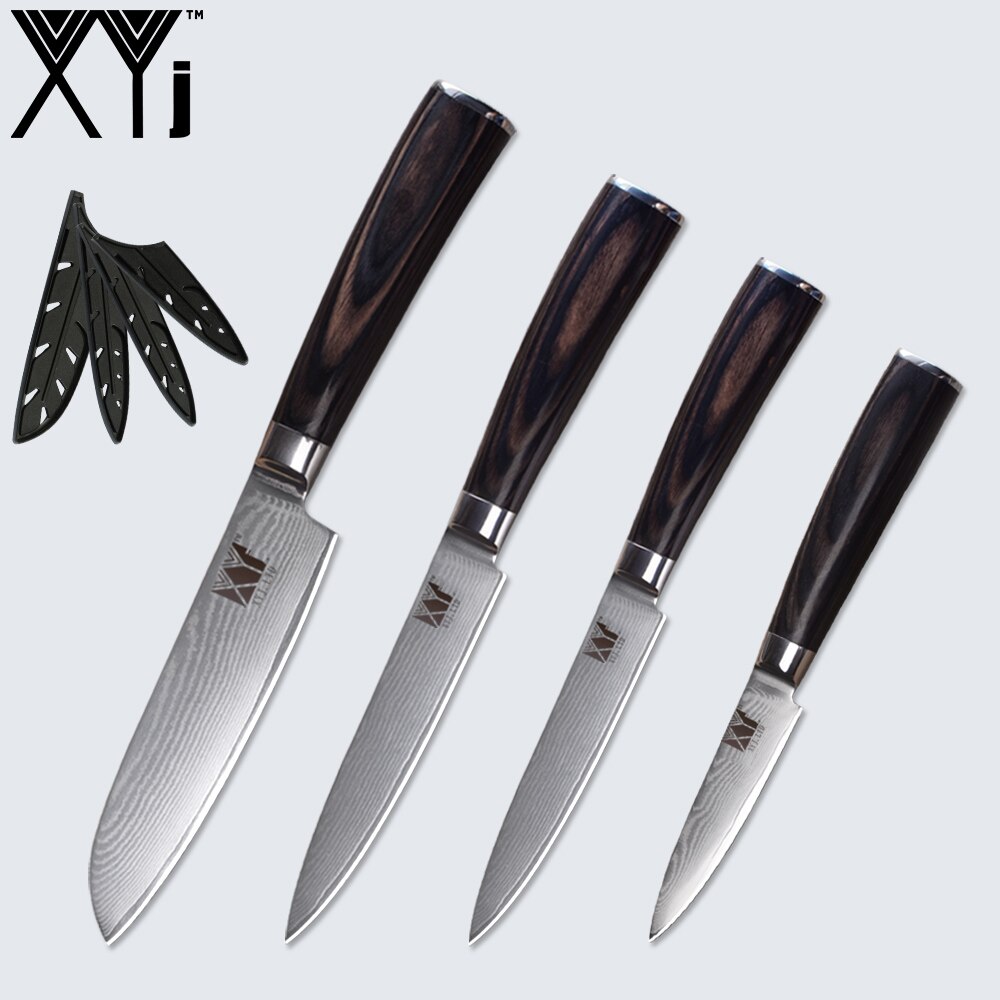 XYj Damascus Steel Chef Knife VG10 Core Knife Set ... – Vicedeal