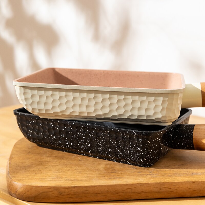 Japanese Non-stick Frying Pan With Wood Handle Tam... – Grandado