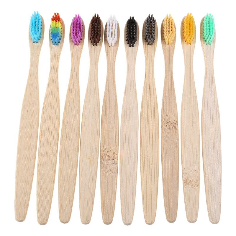 A0ND 10 Pack Toothbrushes Bamboo Brush BPA Free So... – Vicedeal