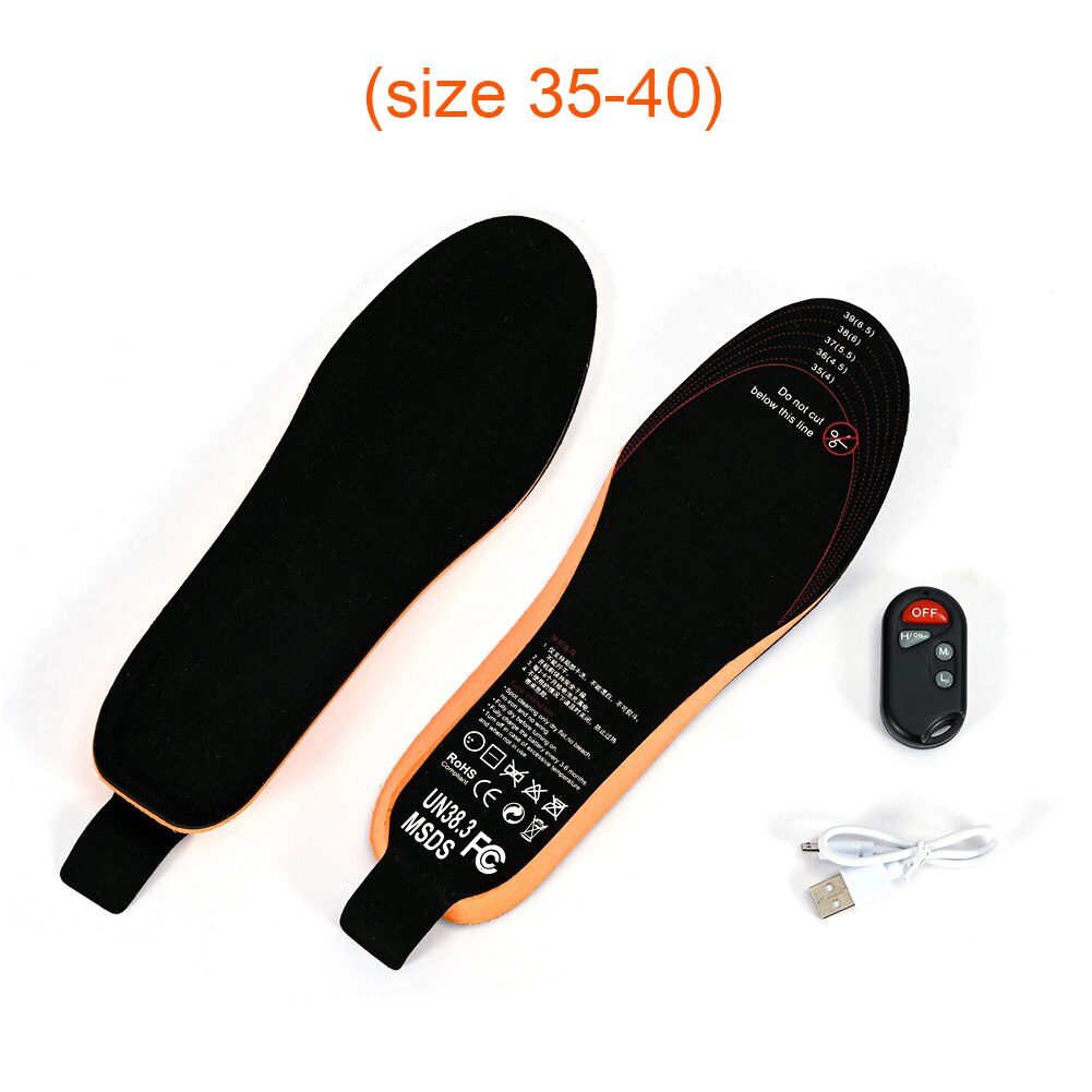 USB Heated Shoe Insoles for Feet Warm Sock Pad Mat... – Grandado