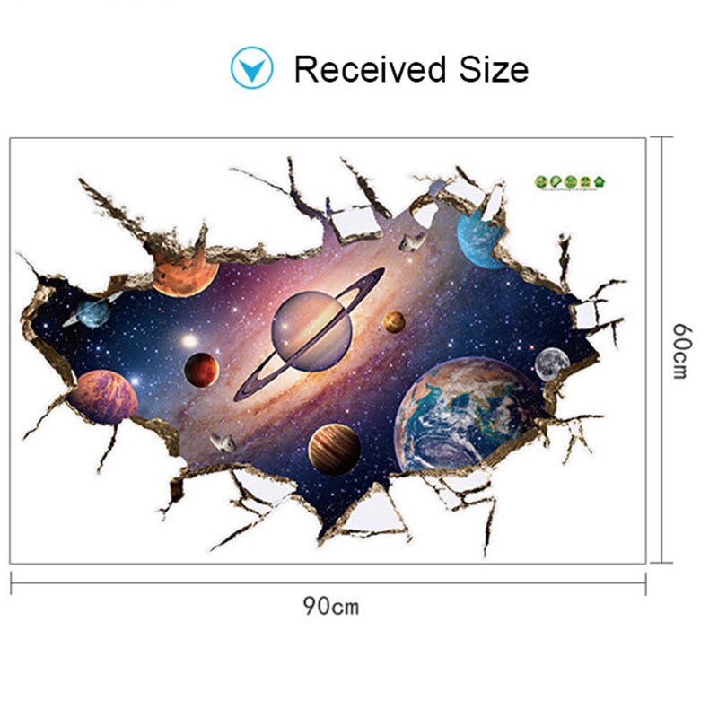 3D Astronaut Mysterious Space Moon Wall Sticker Be... – Vicedeal