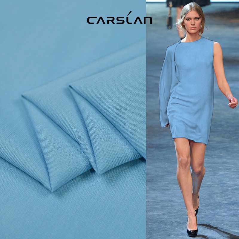 100cm*135cm Natural silk/cotton fabric sky blue go... – Grandado