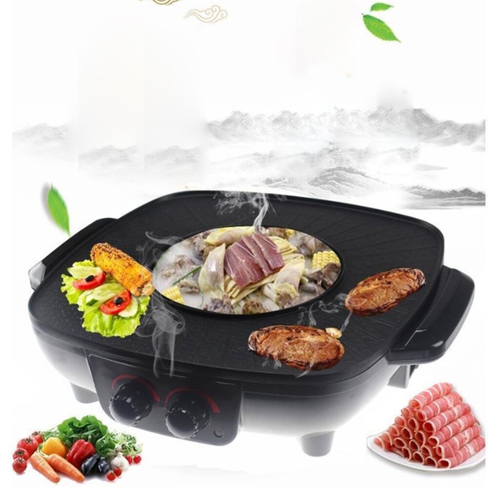 Double Control Roasting Pot Electric Barbecue Hotp... – Grandado