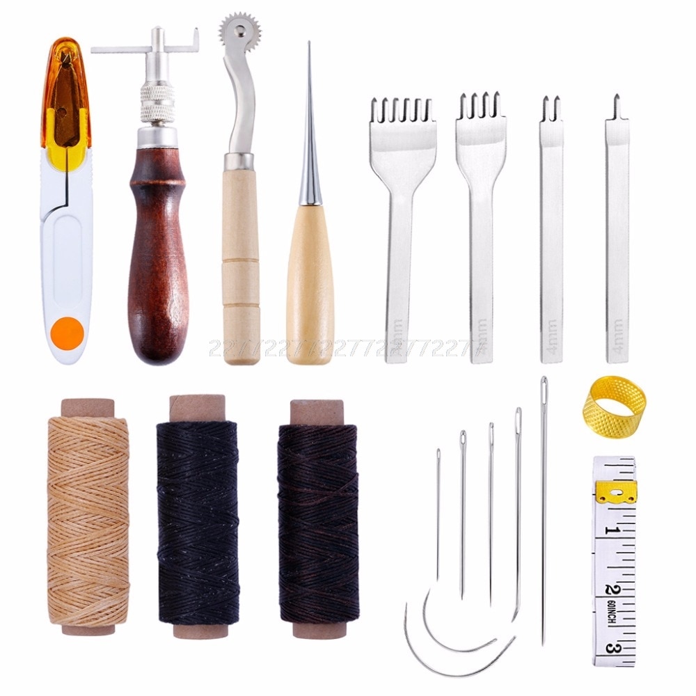 20pcs/set Thimble Kit Craft Leather Kit Sewing Nee... – Grandado