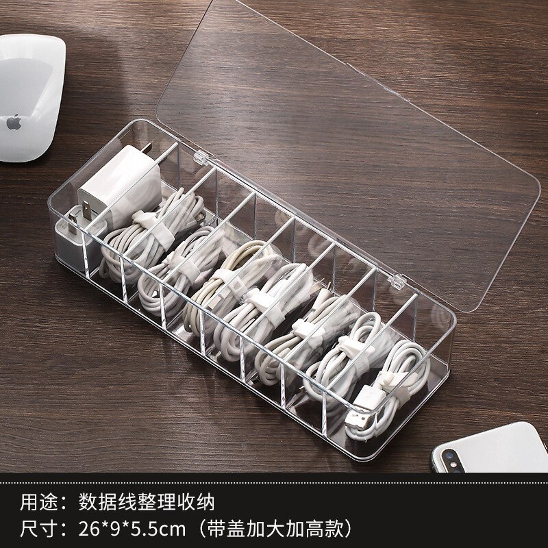 See-Through Charge Cable Organizer Box,Data Cable ... – Vicedeal