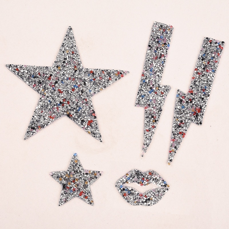 Meerdere Maten Crystal Rhinestone Star Lippen Patc... – Grandado
