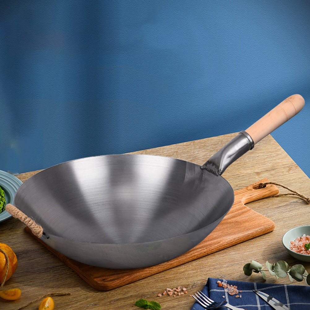 1PC 32/36/38cm Non-coating Iron Wok Chinese Tradit... – Vicedeal