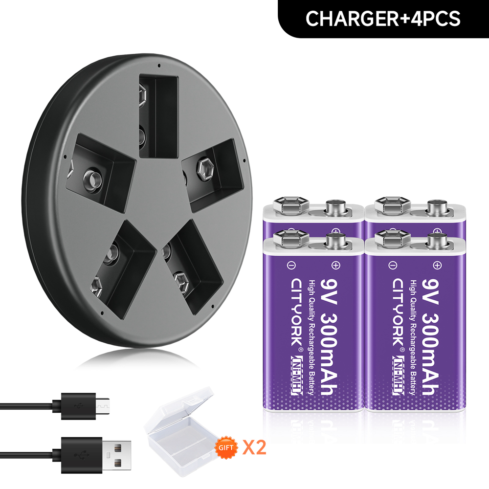 1-10PCS 9V NIMH Rechargeable Battery 9V 6F22 NI-MH... – Grandado