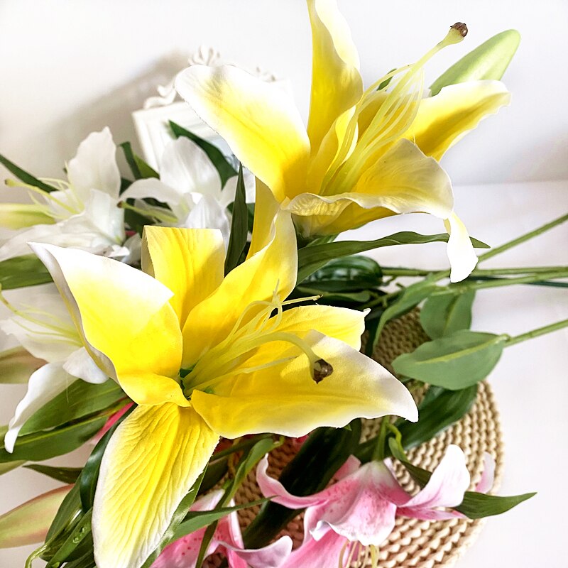 1pcs true touch Lily artificial flower lily bouque... – Grandado