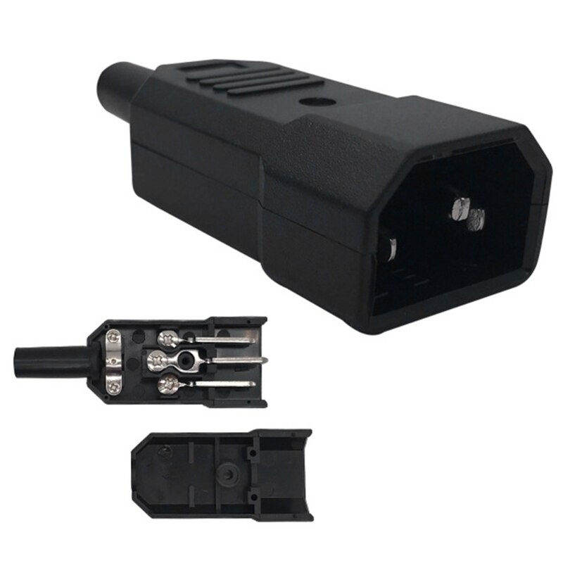 IEC C14 Male Plug Rewirable Power Connector 3Pin I... – Grandado