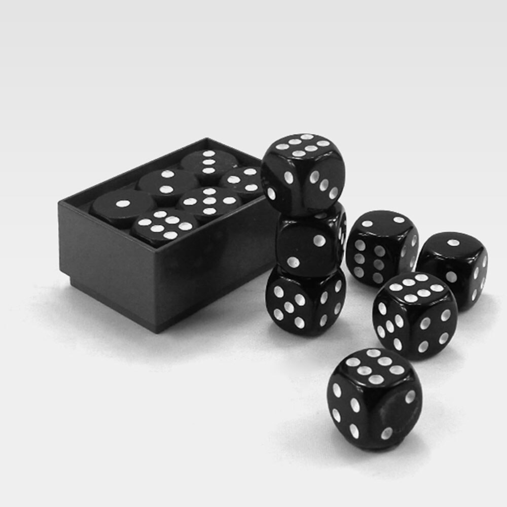 10pcs Black Dice Set Dices Rolling Dice Plastic Ga... – Vicedeal