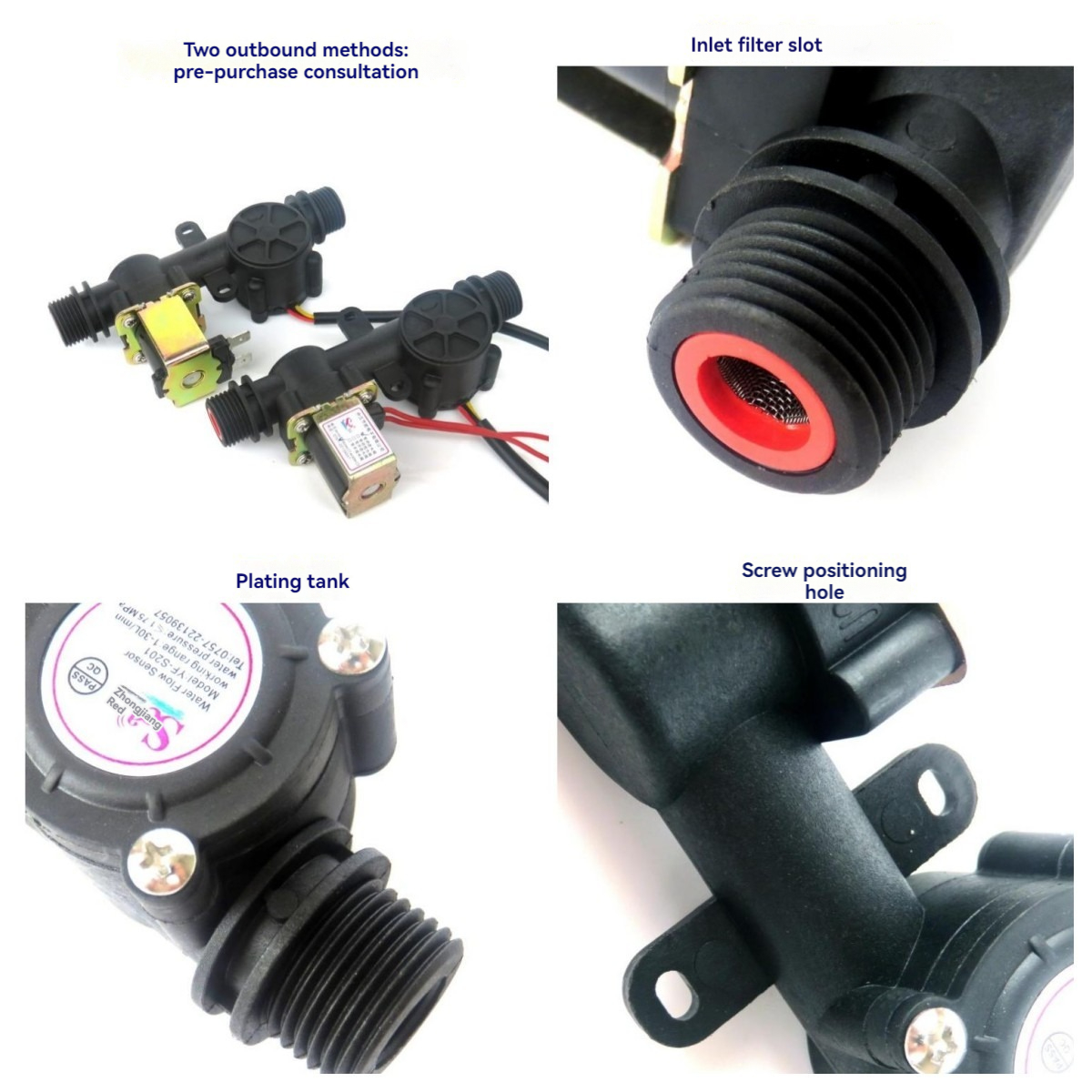 Water Flow Meter Sensor Indicator Counter with Sol... – Grandado