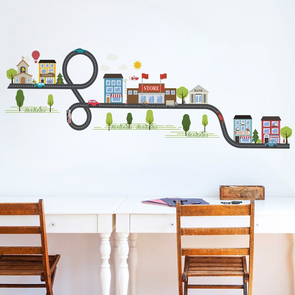 Bedroom wall stickers children's room stickers hou... – Grandado