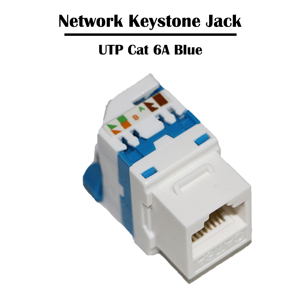 50 Pieces UTP Cat 6A Blue Network Kesytone Jack RJ... – Vicedeal