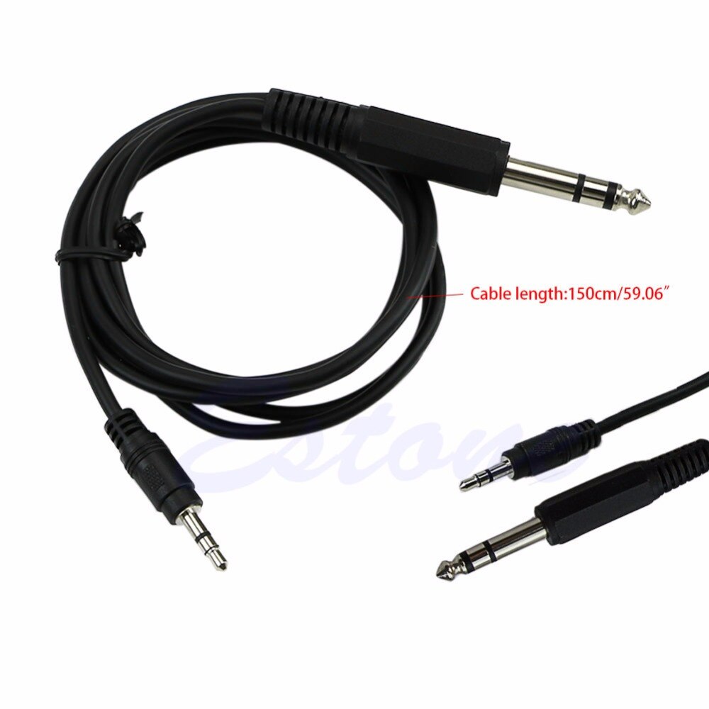 5Ft 1.5m 1/4" 6.35mm TRS Stereo Male To 1/8" 3.5mm... – Grandado