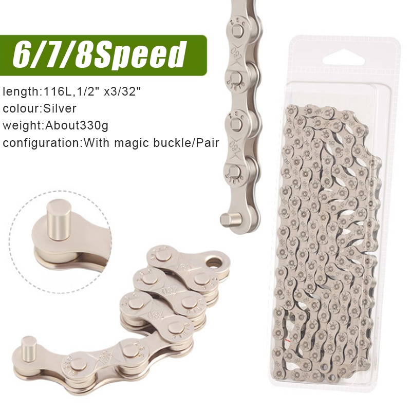 Bicycle Chain 6 7 8 Speed Gear Mountain Bike Road ... – Vicedeal