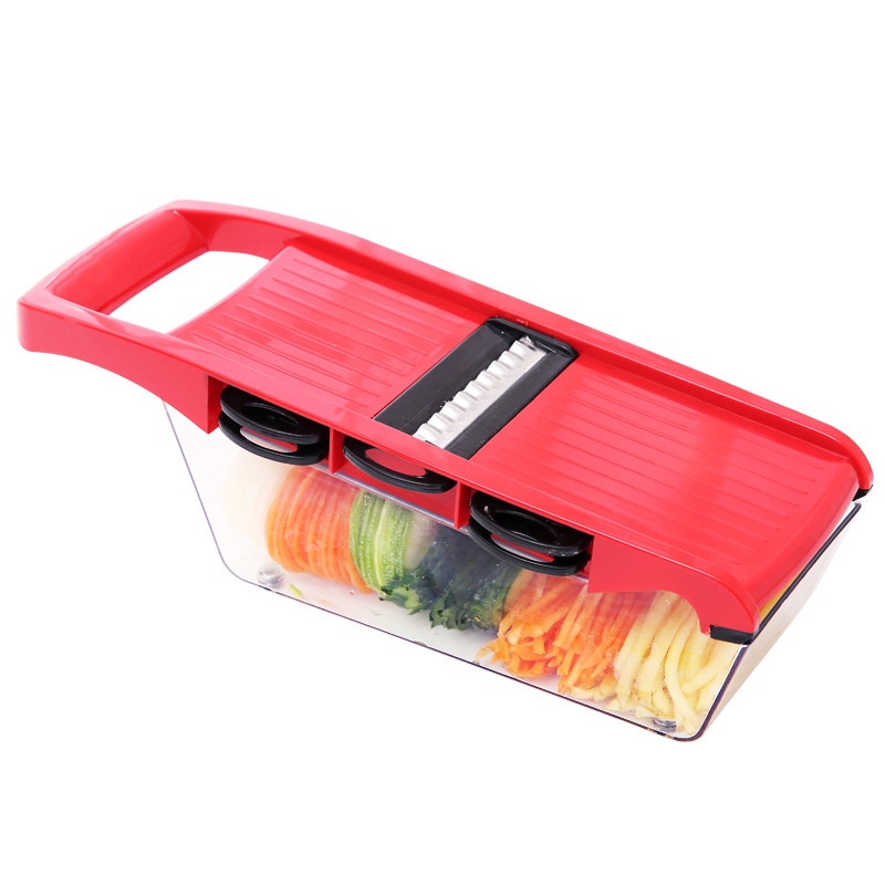 6 In 1 Vegetable Cutter with Steel Blade Mandoline... – Vicedeal