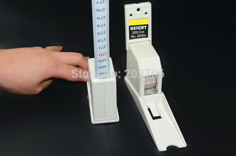 200cm white color wall mounted height rod meter st... – Grandado
