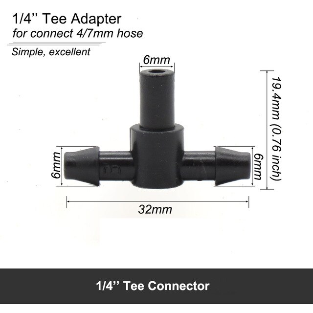 MUCIAKIE 20PCS Barbed 6mm Nozzle Tee Three-way Con... – Grandado