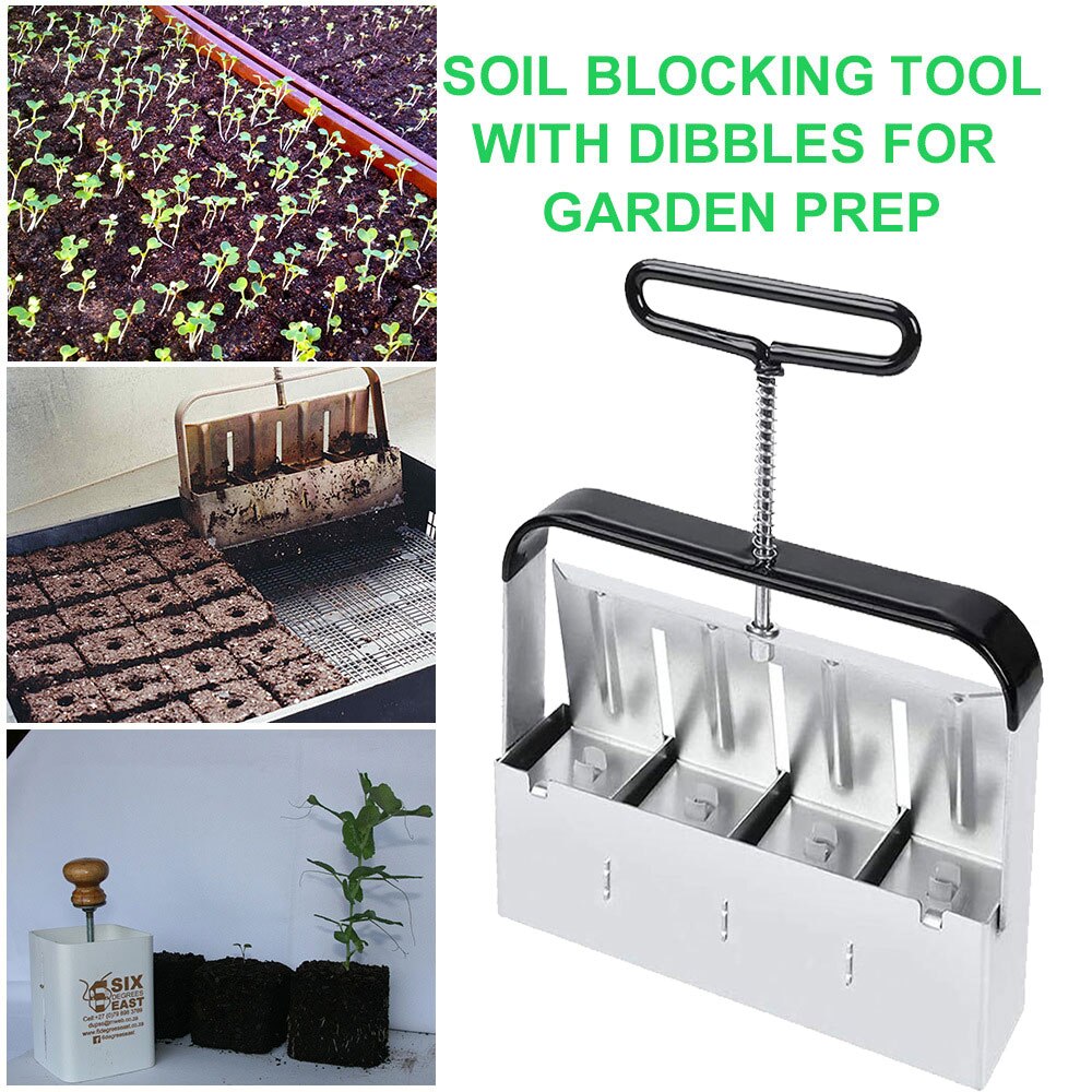 Plant Box Manual Soil Block Soil Blocker Galvanize... – Grandado